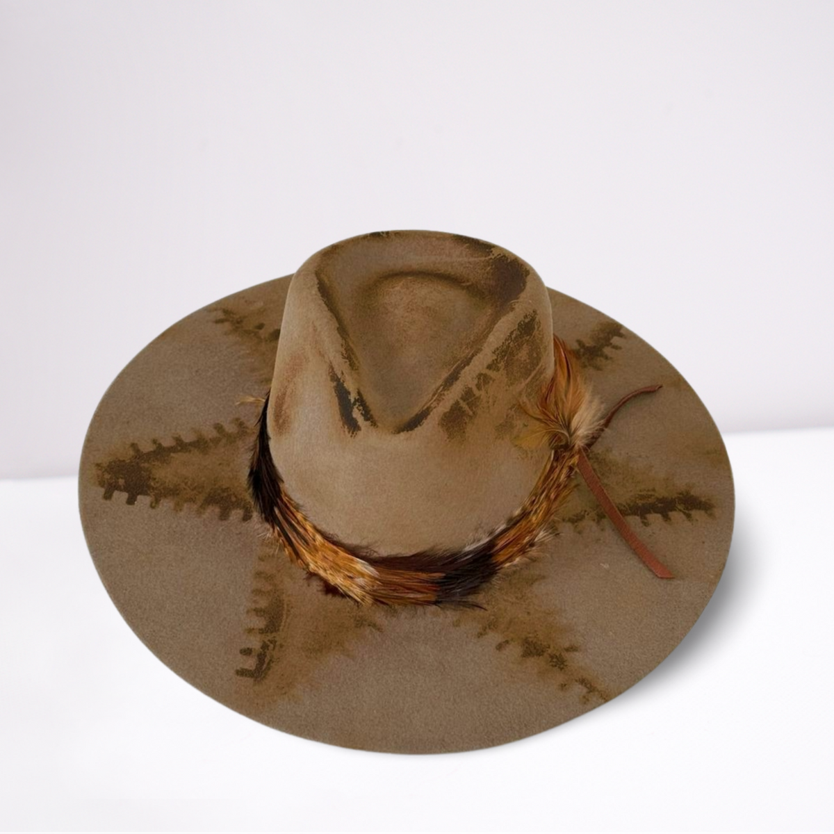 Twister Feather Band Distressed Rancher Hat – Animo Hat & Apparel